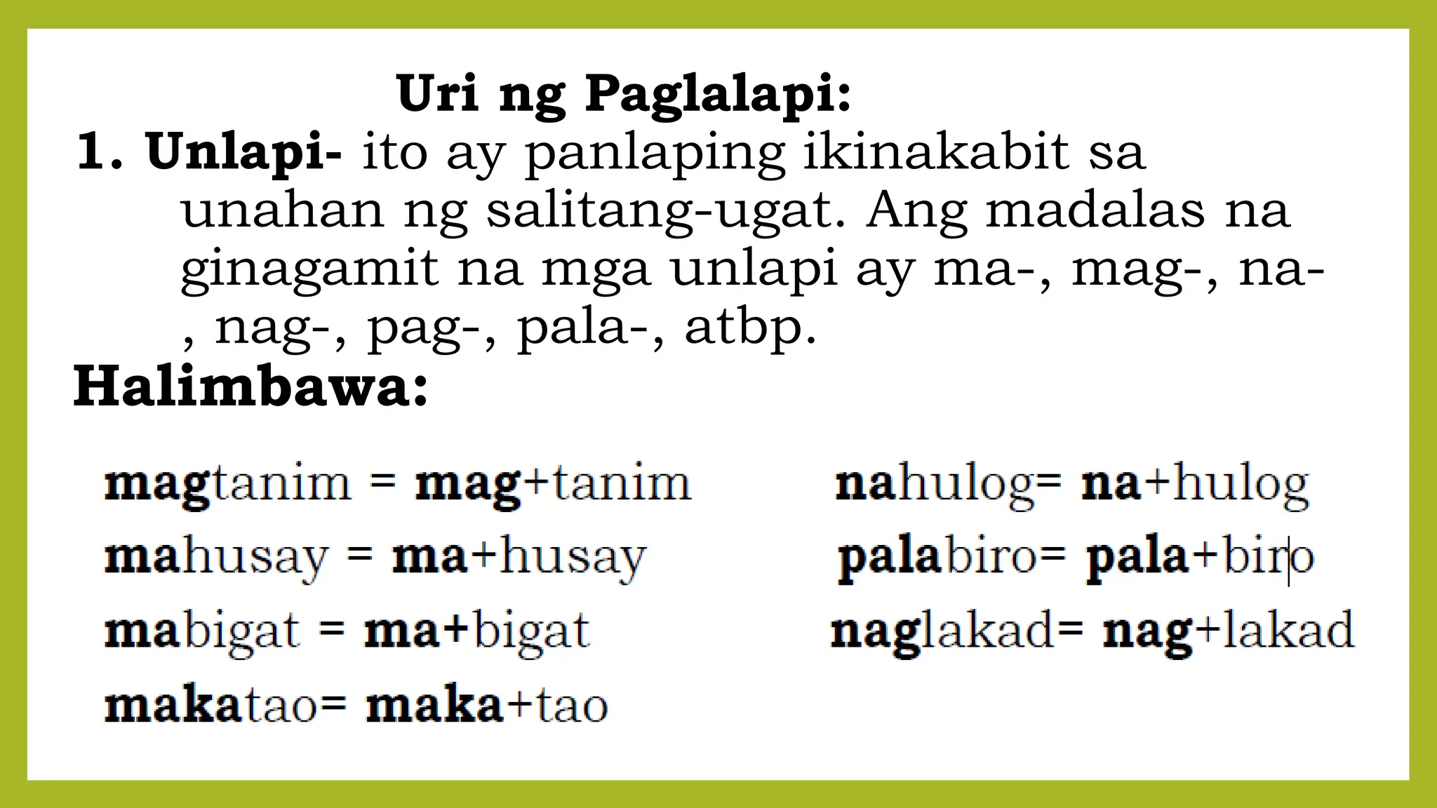 Ito ay tumatalakay sa kahulugan ng salitang-ugat at ng panlapi. | PPTX