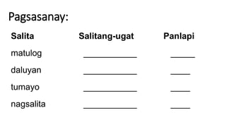 Panlaping Makadiwa sa Pandiwa | PPTX