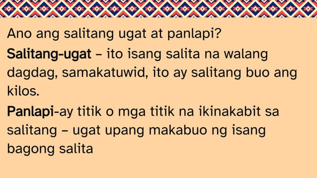 Panlapi at salitang ugat Pptx_1.pptxxxxx | PPTX