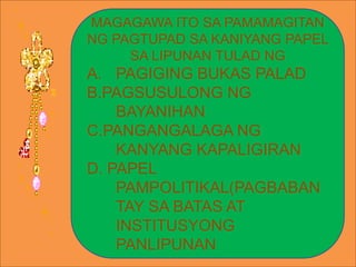Panlipunang gampanin ng pamilya Sa Edukasyon sa Pagpapakatao | PPTX