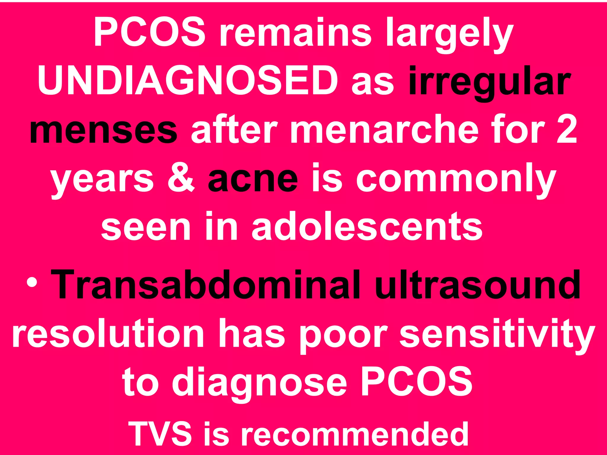 PANEL DISCUSSION MANAGEMENT OF PCOS WOMB to TOMB | PPT