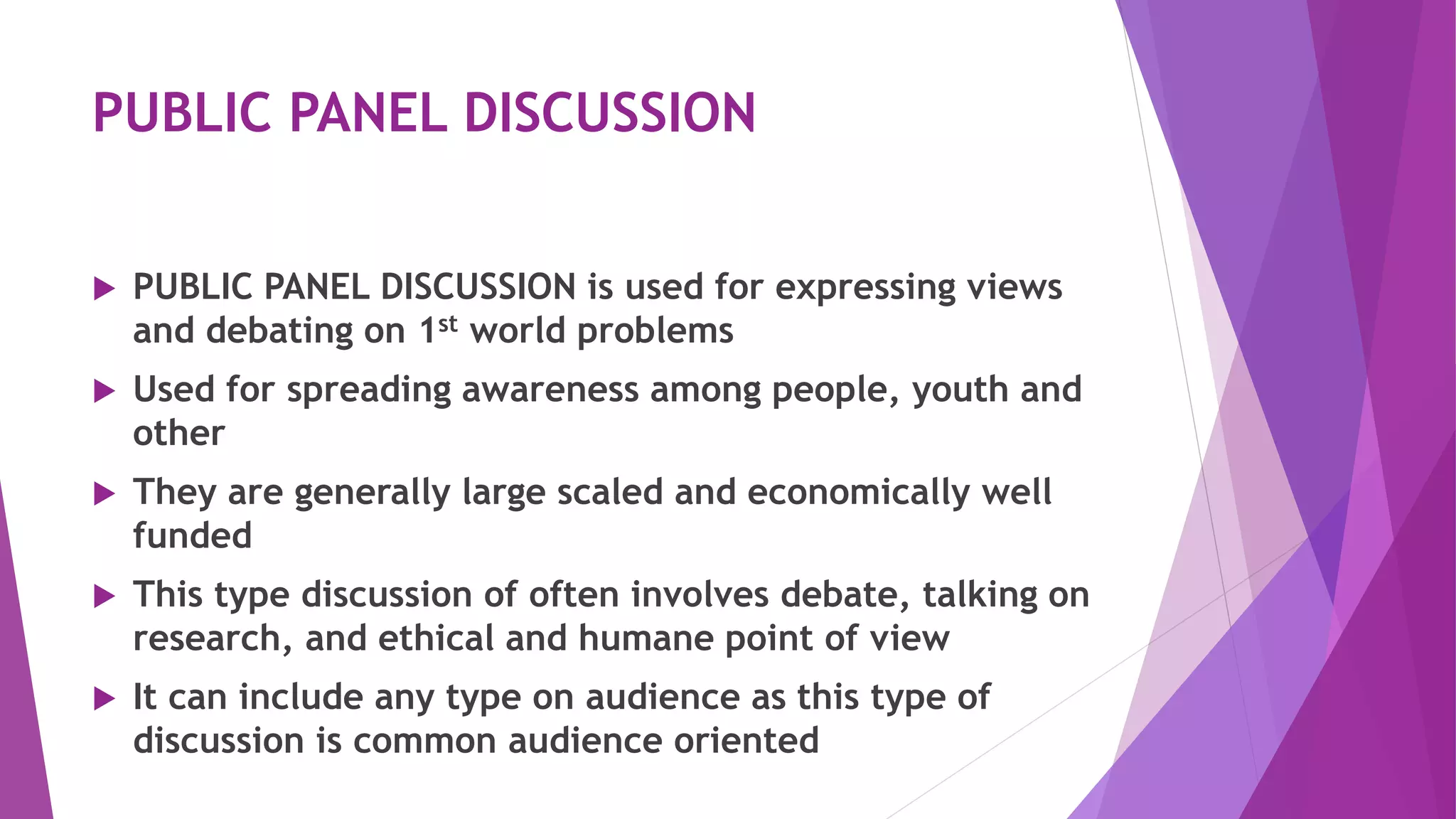 what is Panel discussion | PPTX