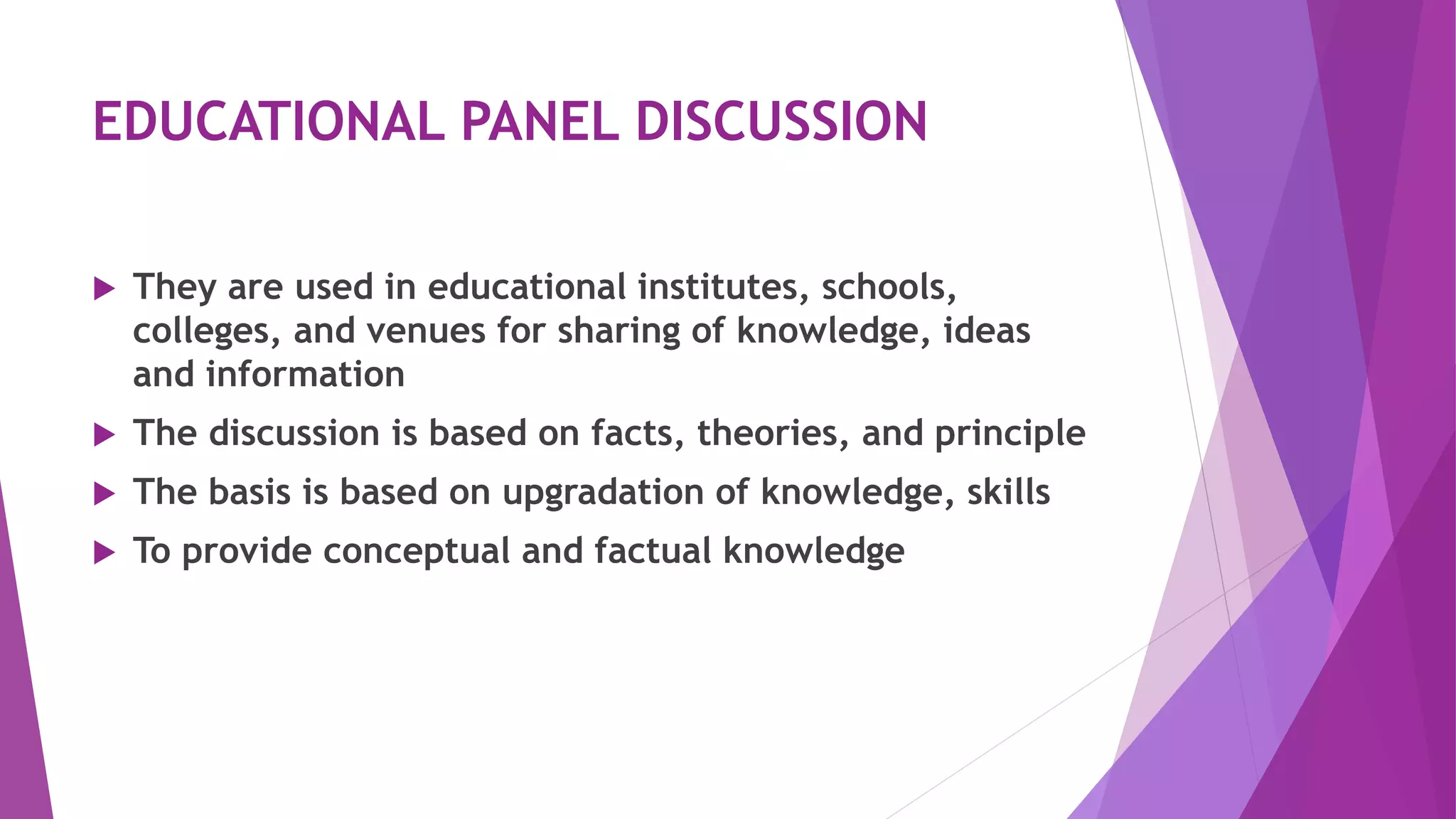 what is Panel discussion | PPTX