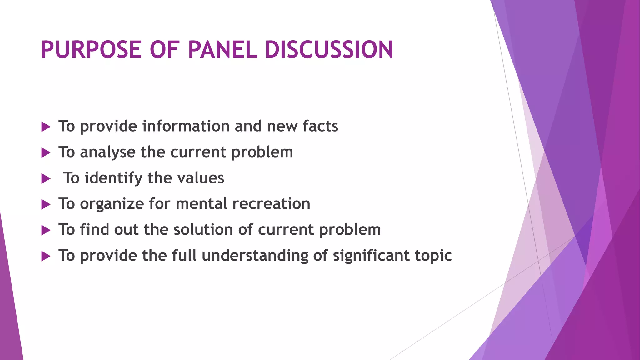 what is Panel discussion | PPTX