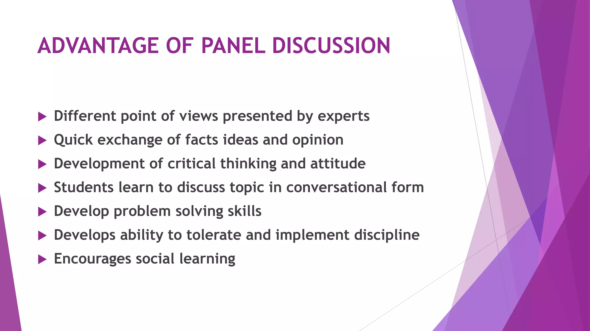 what is Panel discussion | PPT