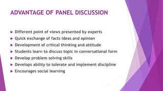 what is Panel discussion | PPTX | Education