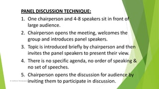 Pannel discussion and role play | PPTX