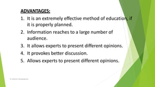Pannel discussion and role play | PPTX