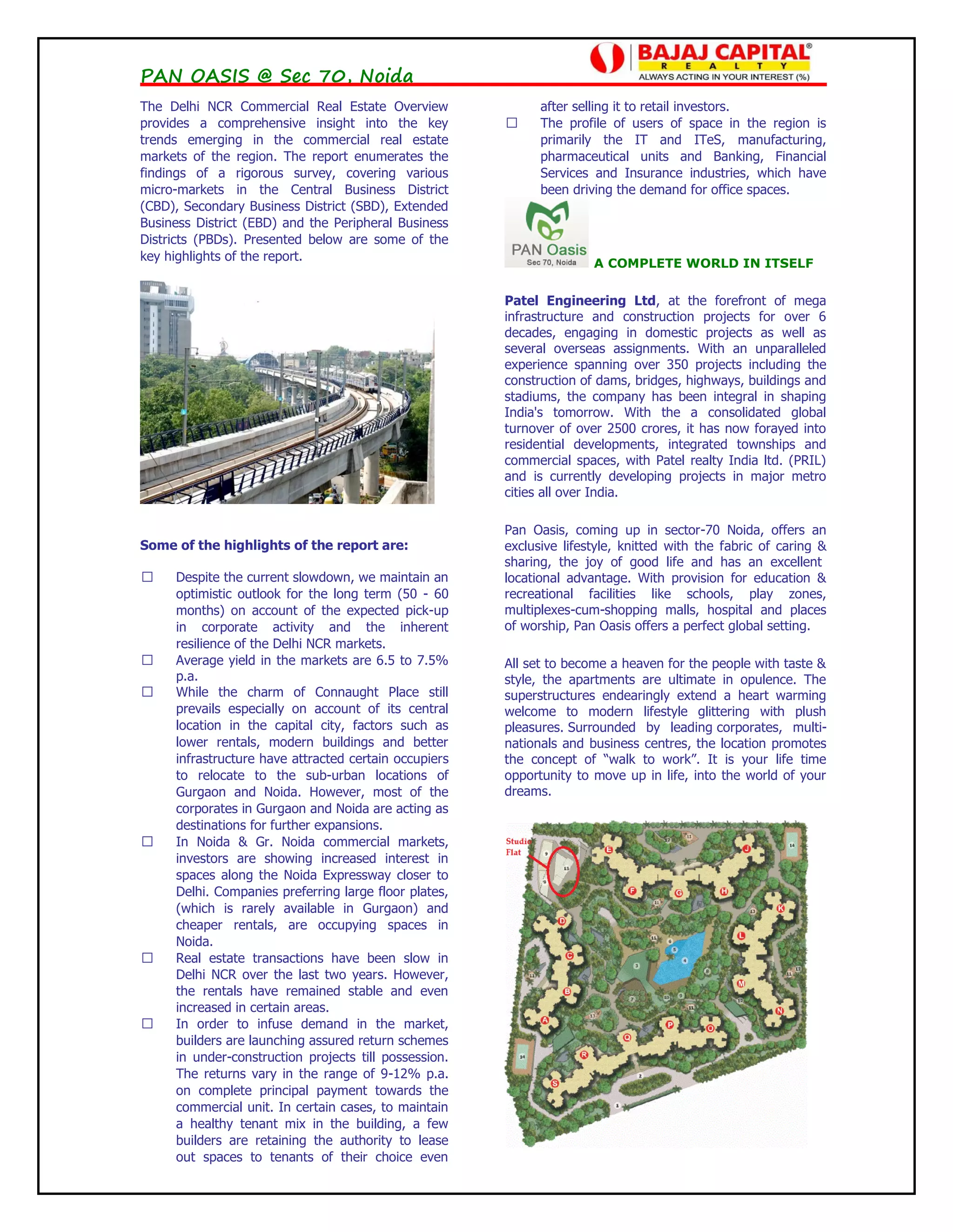 Pan Oasis noida | PDF | Real Estate Industry | Industries