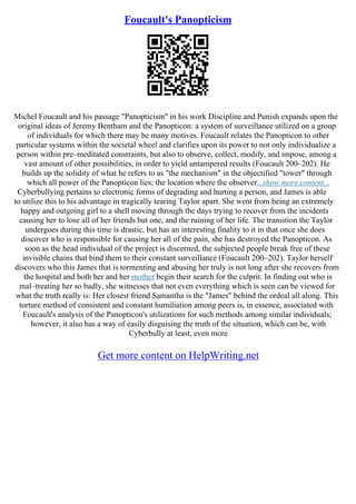 Panopticism Essay | PDF