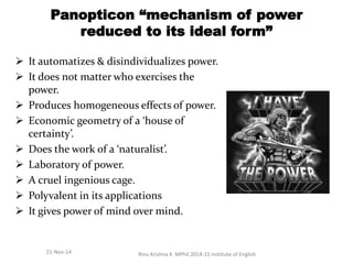 Michel Foucault Panopticon | PPTX