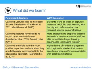 Capturing Science: Doing Lecture Capture Differently | PPT