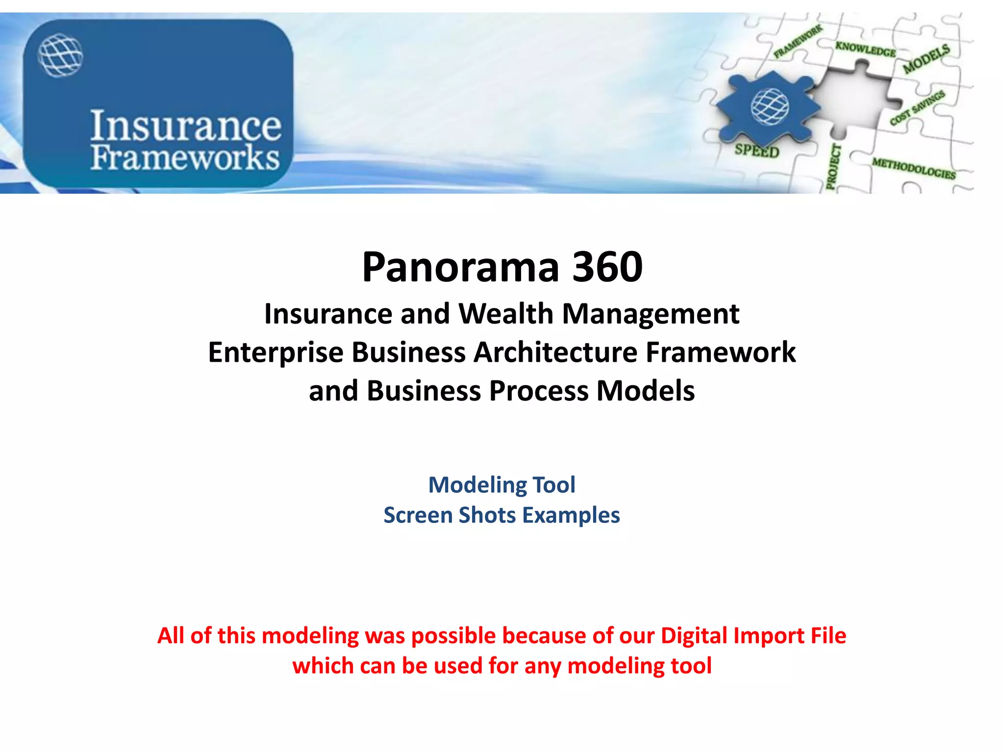 Panorama 360 Enterprise Business Framework and Process Models Imported ...
