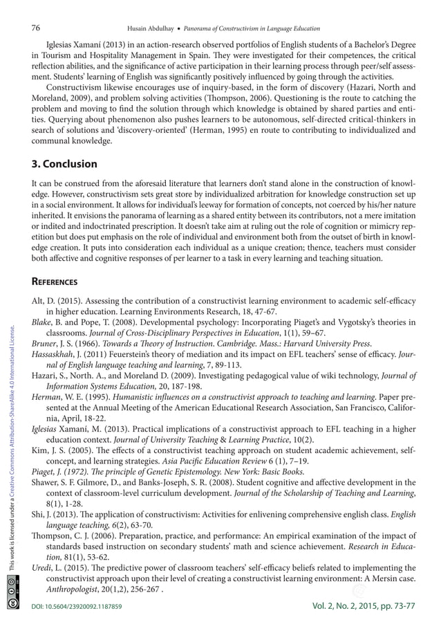 constructivism in language education | PDF