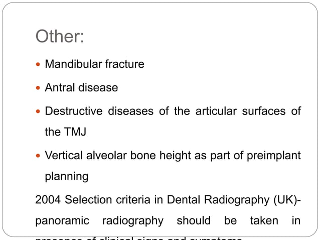 Panoramic radiography (dental panoramic tomography dpt) and periapical ...