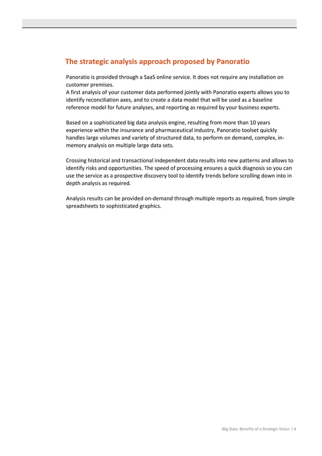 Big Data white paper - Benefits of a Strategic Vision | PDF