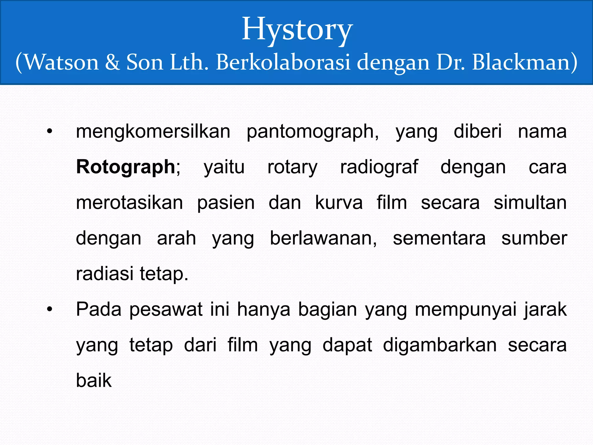 Teknik Radiografi 2 Panoramic | PPTX