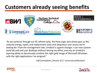 Desktop Virtualization Easy with Zero Clients and Desktop Layering | PPT