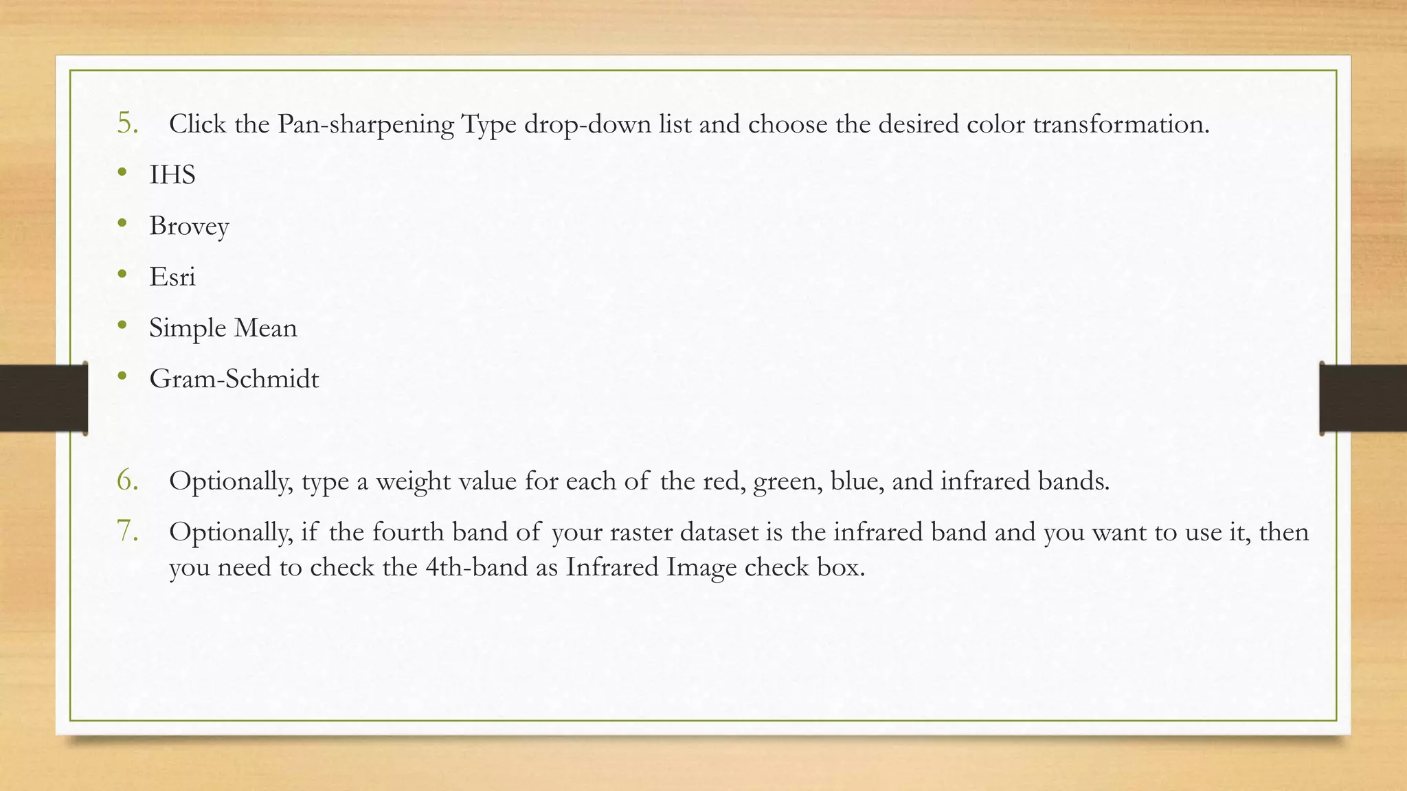 Pan sharpening | PPT