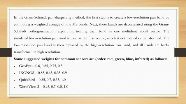 Pan sharpening | PPT