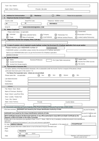 PAN Simran.pdf all infoemation related to | PDF