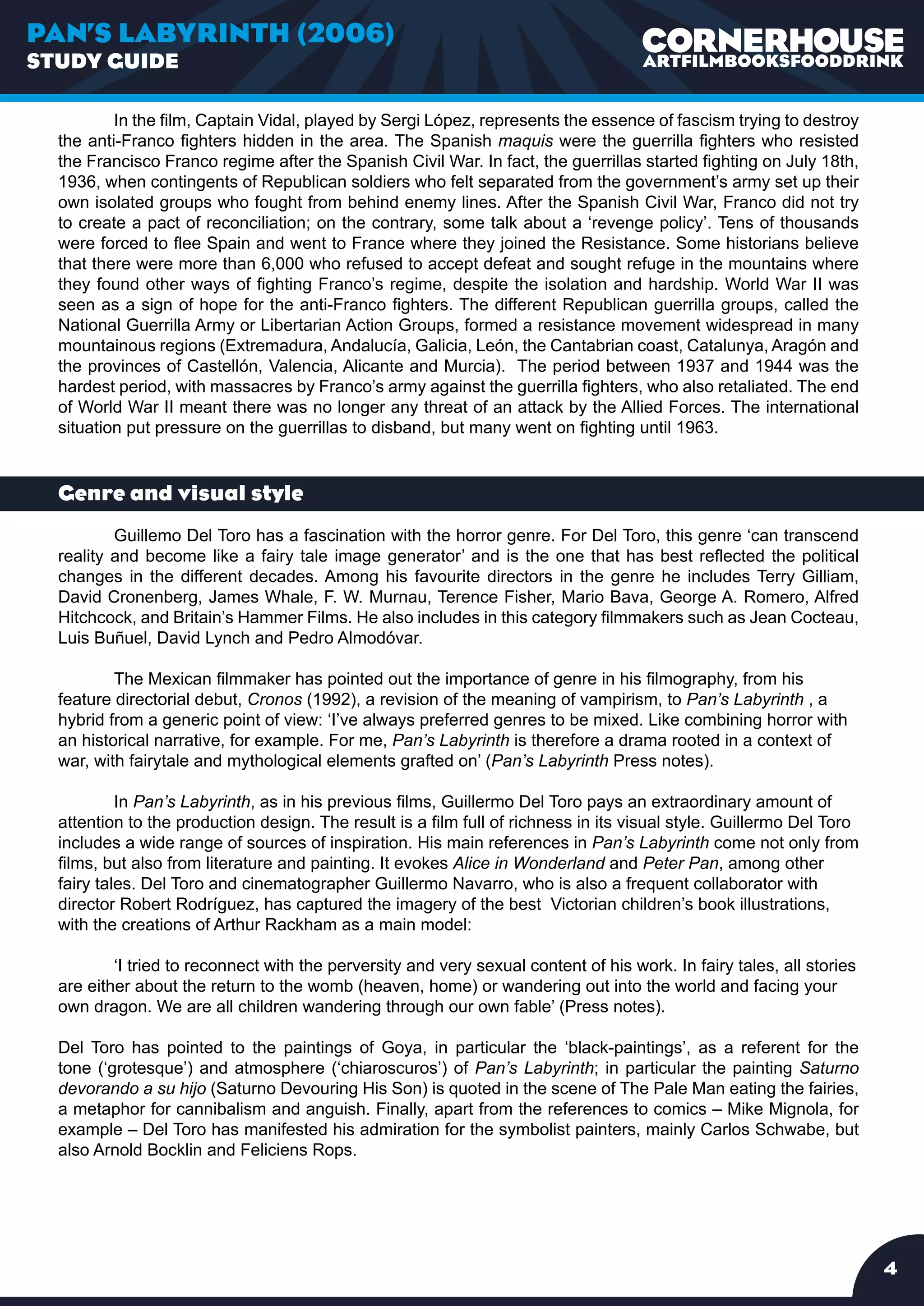 Pan's Labyrinth - El laberinto del fauno -English study guide | PDF