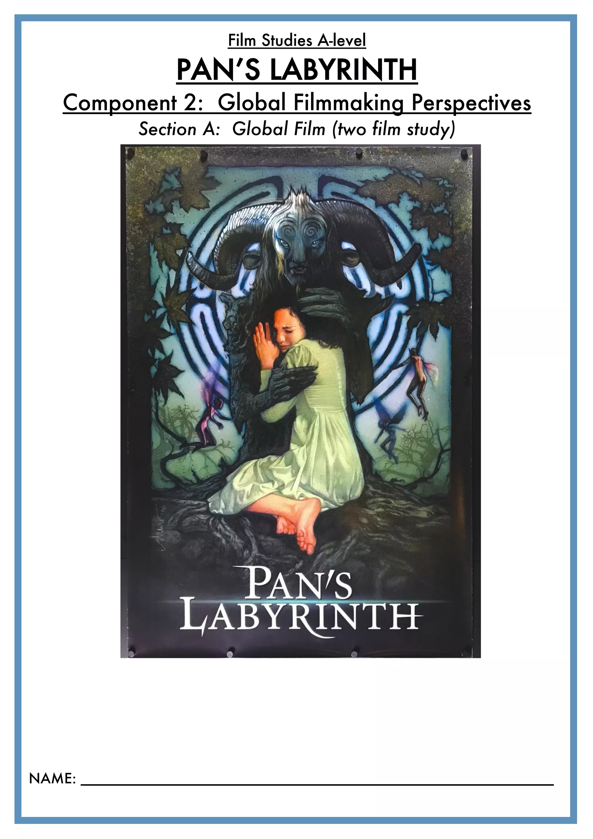Pan's Labyrinth A-Level Film Studies student booklet e-book workbook ...