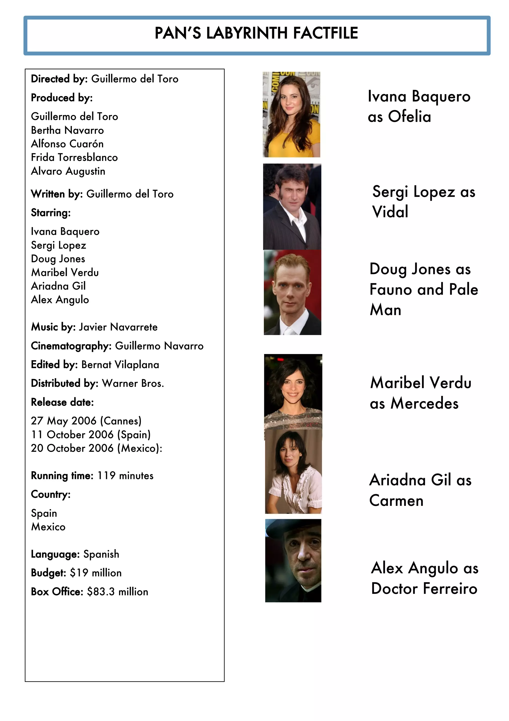 Pan's Labyrinth A-Level Film Studies student booklet e-book workbook ...