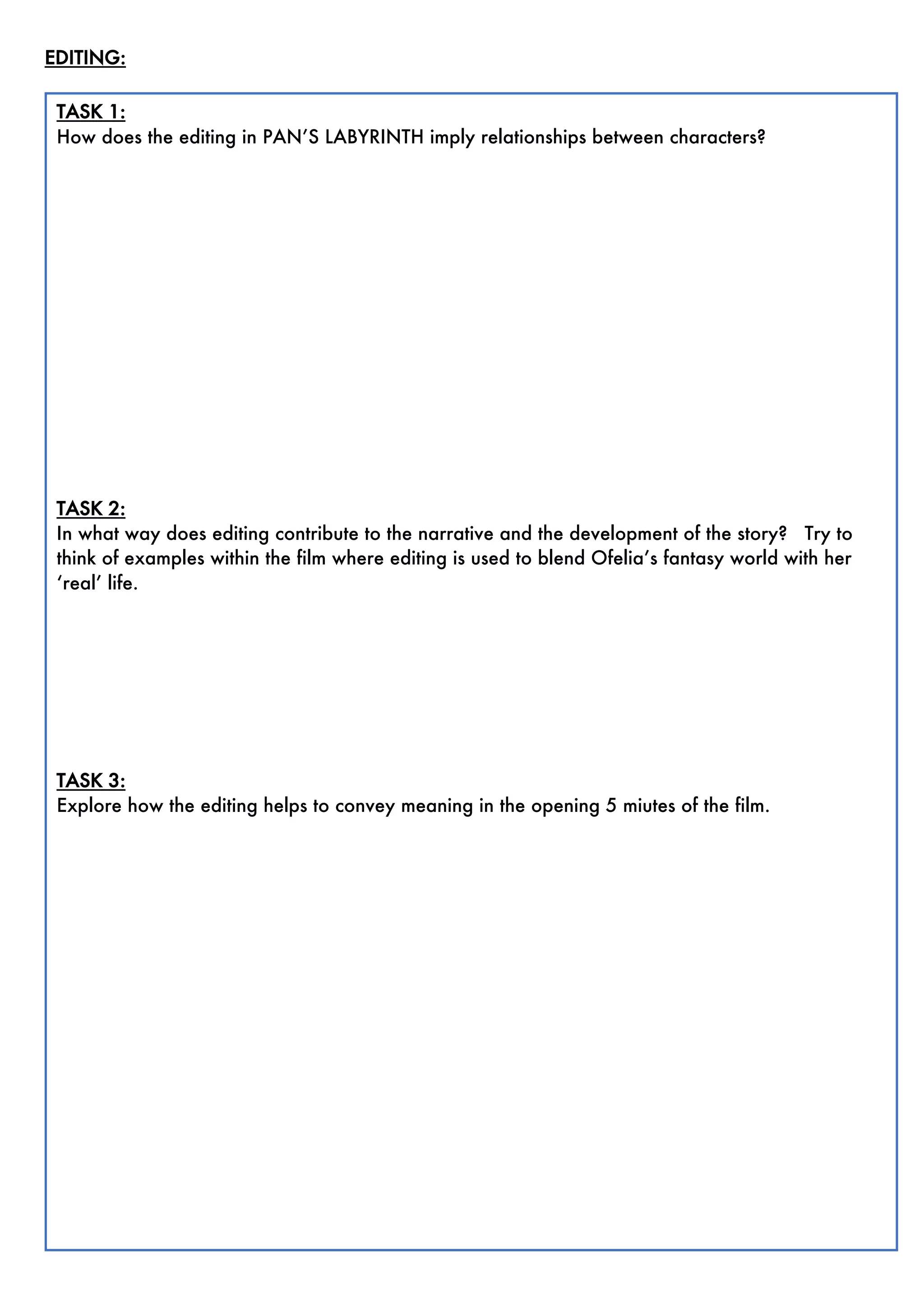 Pan's Labyrinth A-Level Film Studies student booklet e-book workbook ...