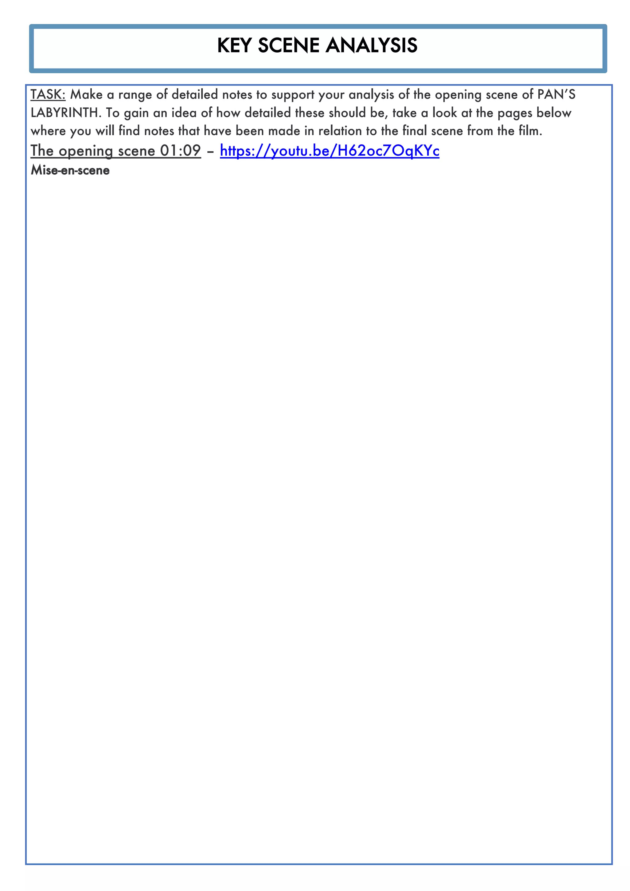 Pan's Labyrinth A-Level Film Studies student booklet e-book workbook ...