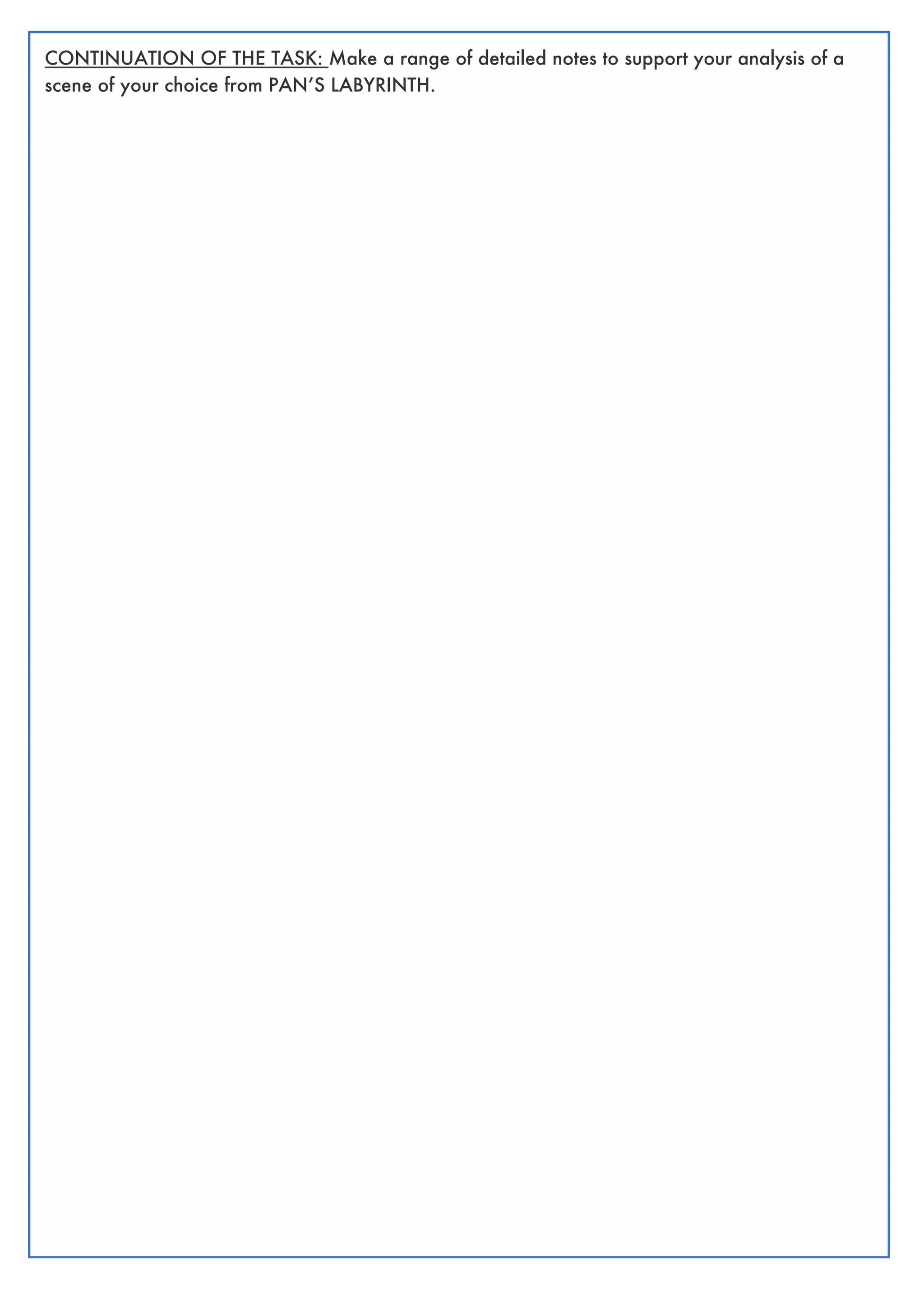 Pan's Labyrinth A-Level Film Studies student booklet e-book workbook ...