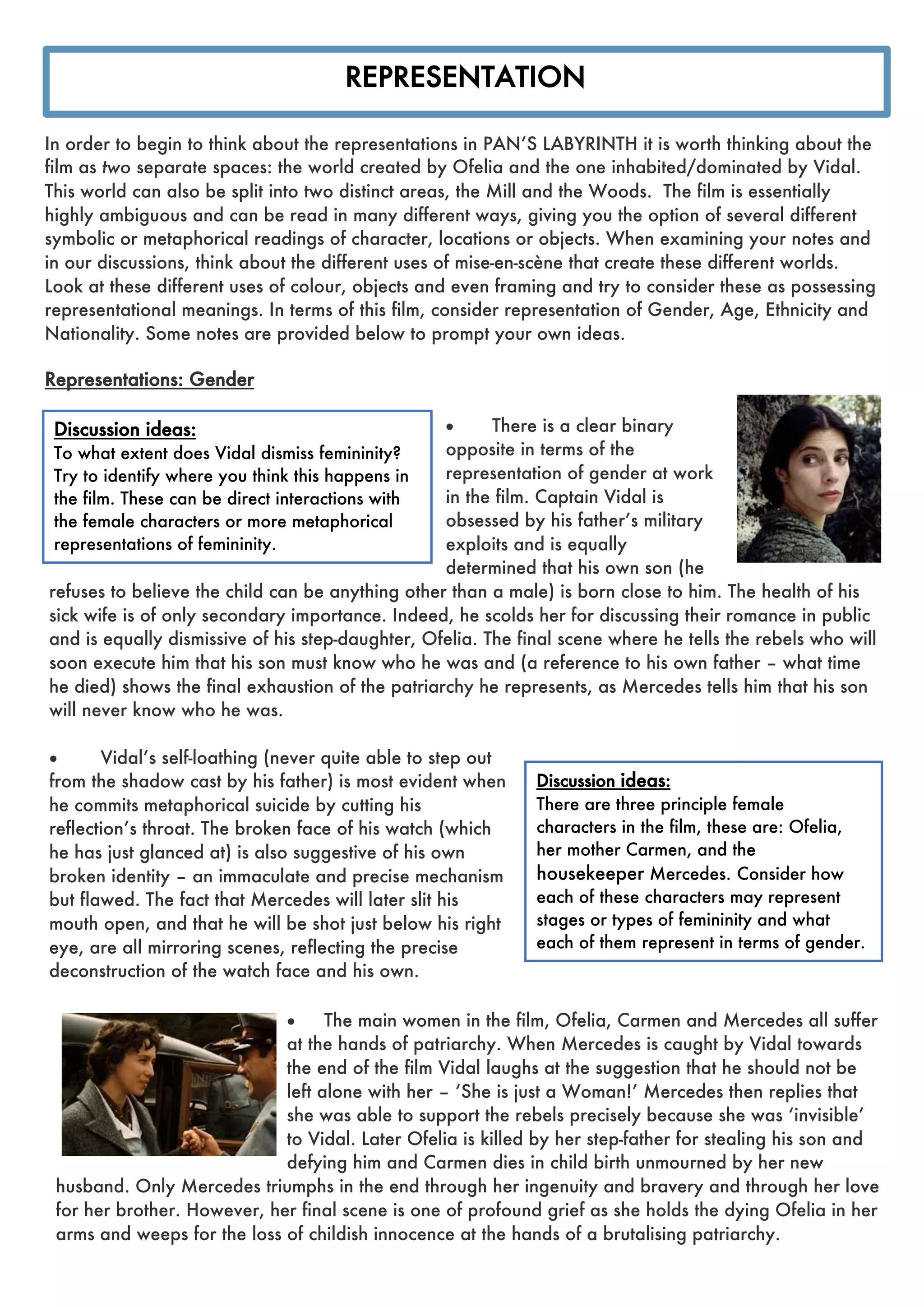 Pan's Labyrinth A-Level Film Studies student booklet e-book workbook ...