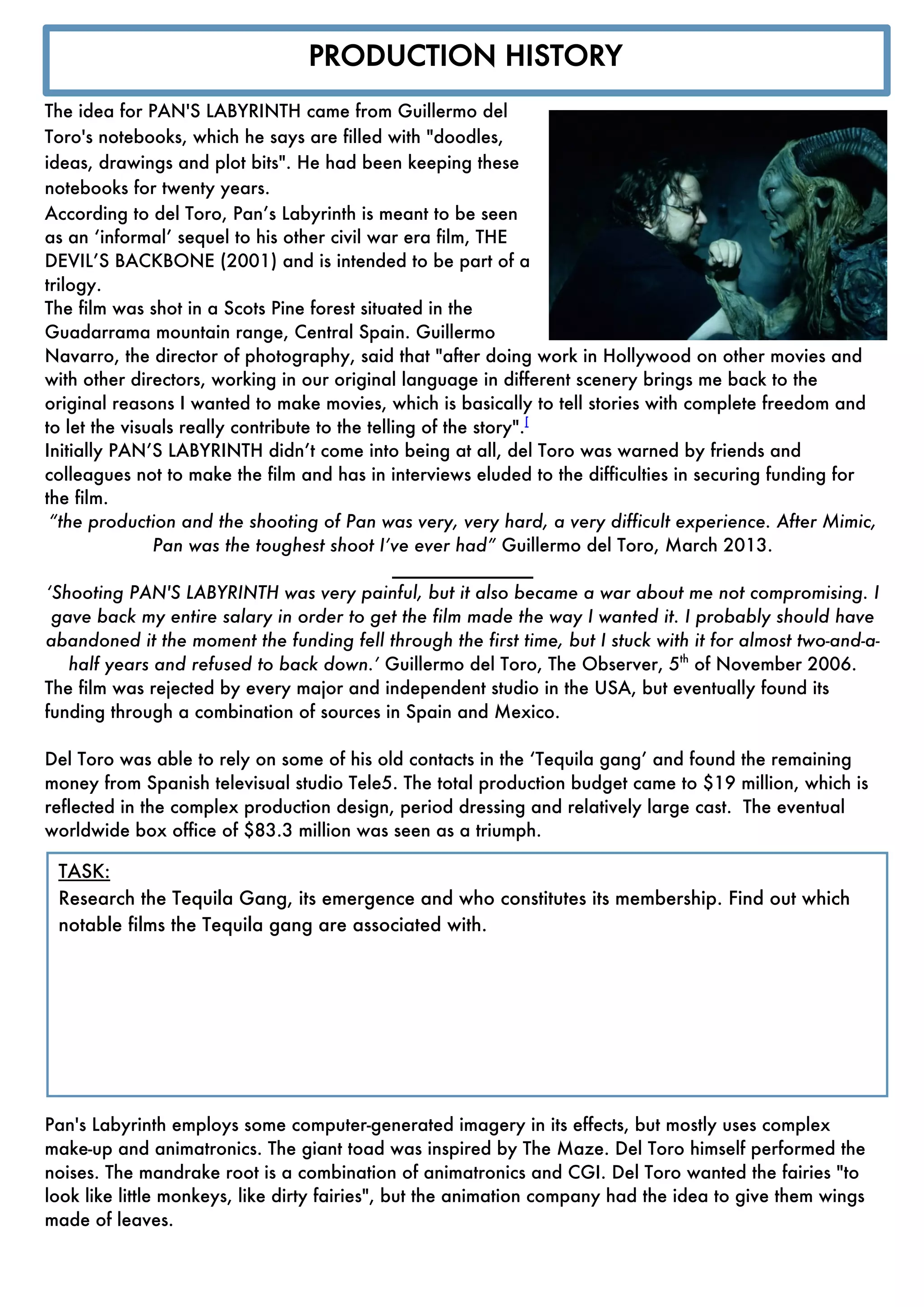 Pan's Labyrinth A-Level Film Studies student booklet e-book workbook ...