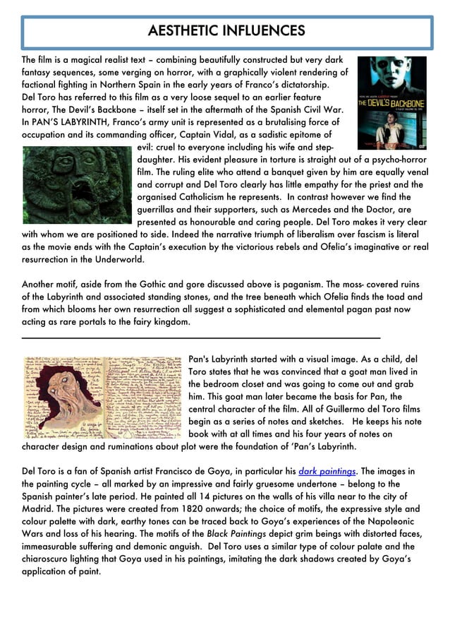 Pan's Labyrinth A-Level Film Studies student booklet e-book workbook ...
