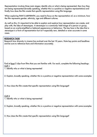Pan's Labyrinth A-Level Film Studies student booklet e-book workbook ...