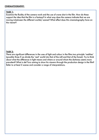 Pan's Labyrinth A-Level Film Studies student booklet e-book workbook ...