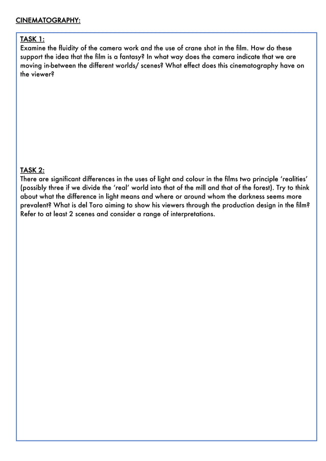 Pan's Labyrinth A-Level Film Studies student booklet e-book workbook ...