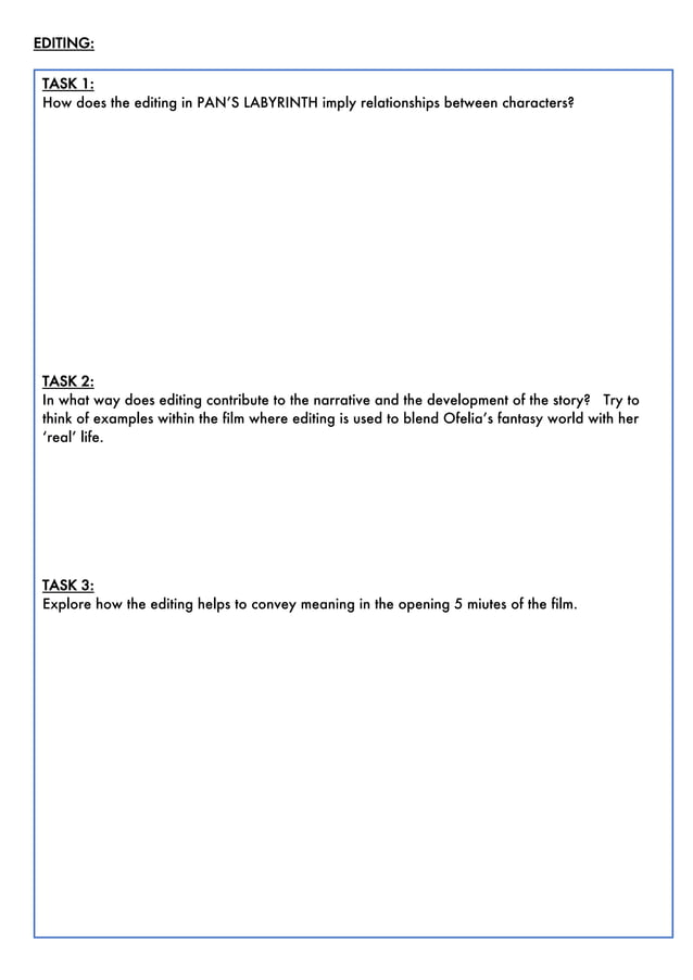 Pan's Labyrinth A-Level Film Studies student booklet e-book workbook ...