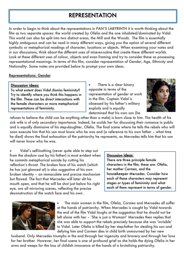 Pan's Labyrinth A-Level Film Studies student booklet e-book workbook ...