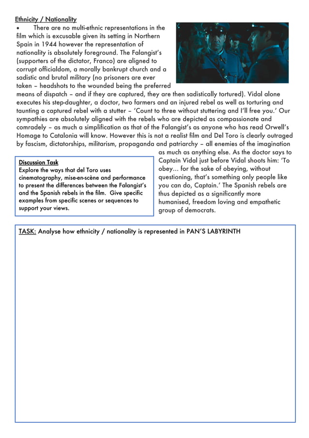 Pan's Labyrinth A-Level Film Studies student booklet e-book workbook ...