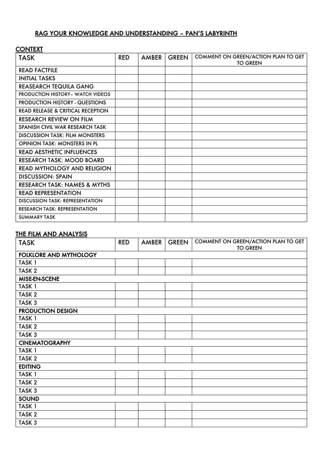 Pan's Labyrinth A-Level Film Studies student booklet e-book workbook ...