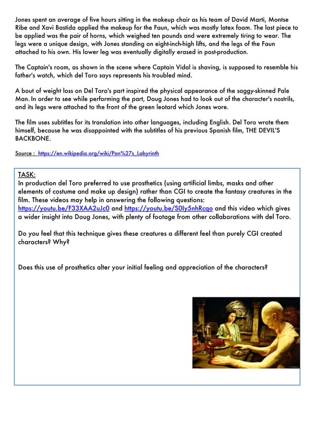 Pan's Labyrinth A-Level Film Studies student booklet e-book workbook ...