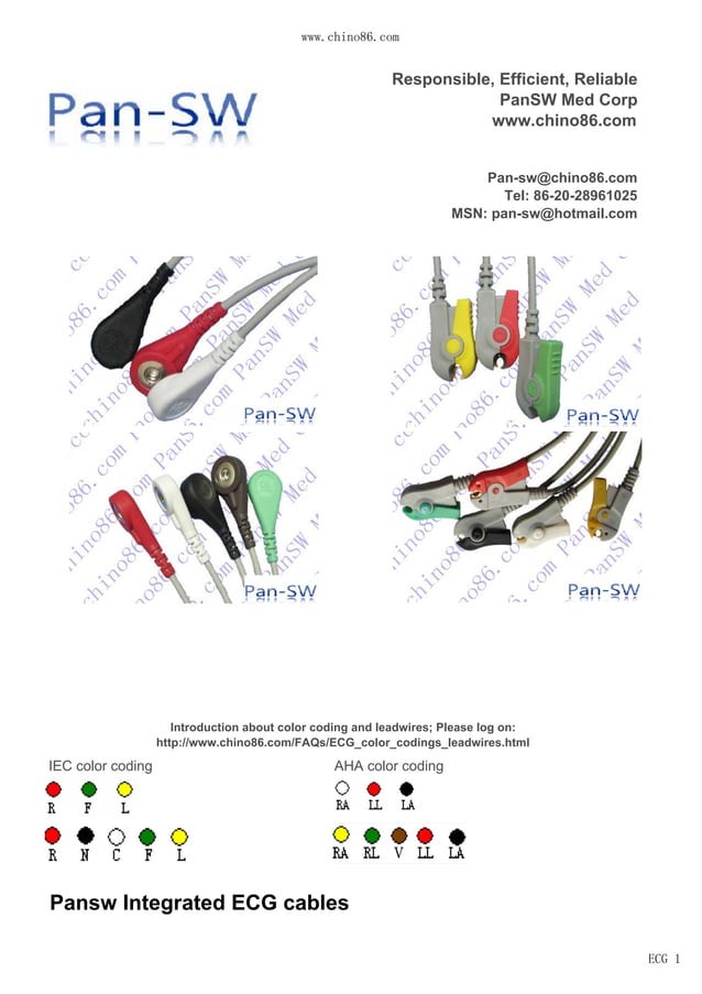Pansw integrated ecg_cable | PDF