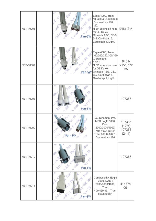 Pansw nibp interconnect_hoses | PDF | Computer Peripherals | Computing