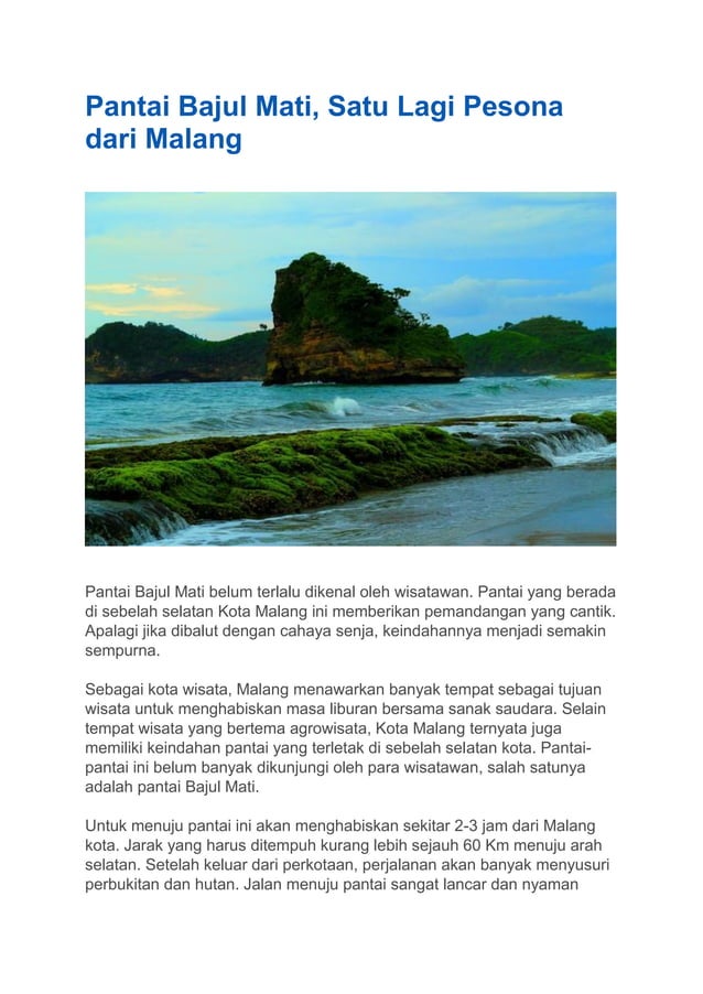Pantai bajul mati | PDF