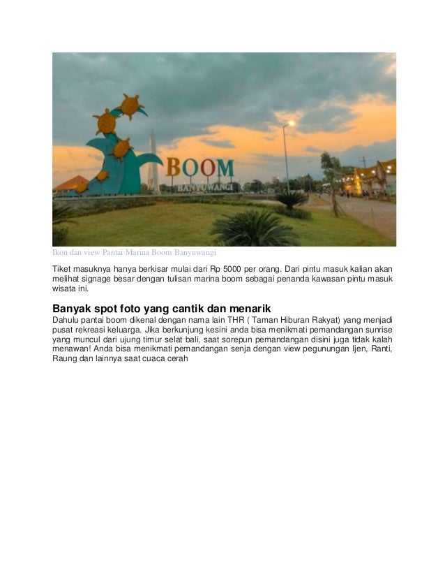 Pantai Marina Boom | PDF