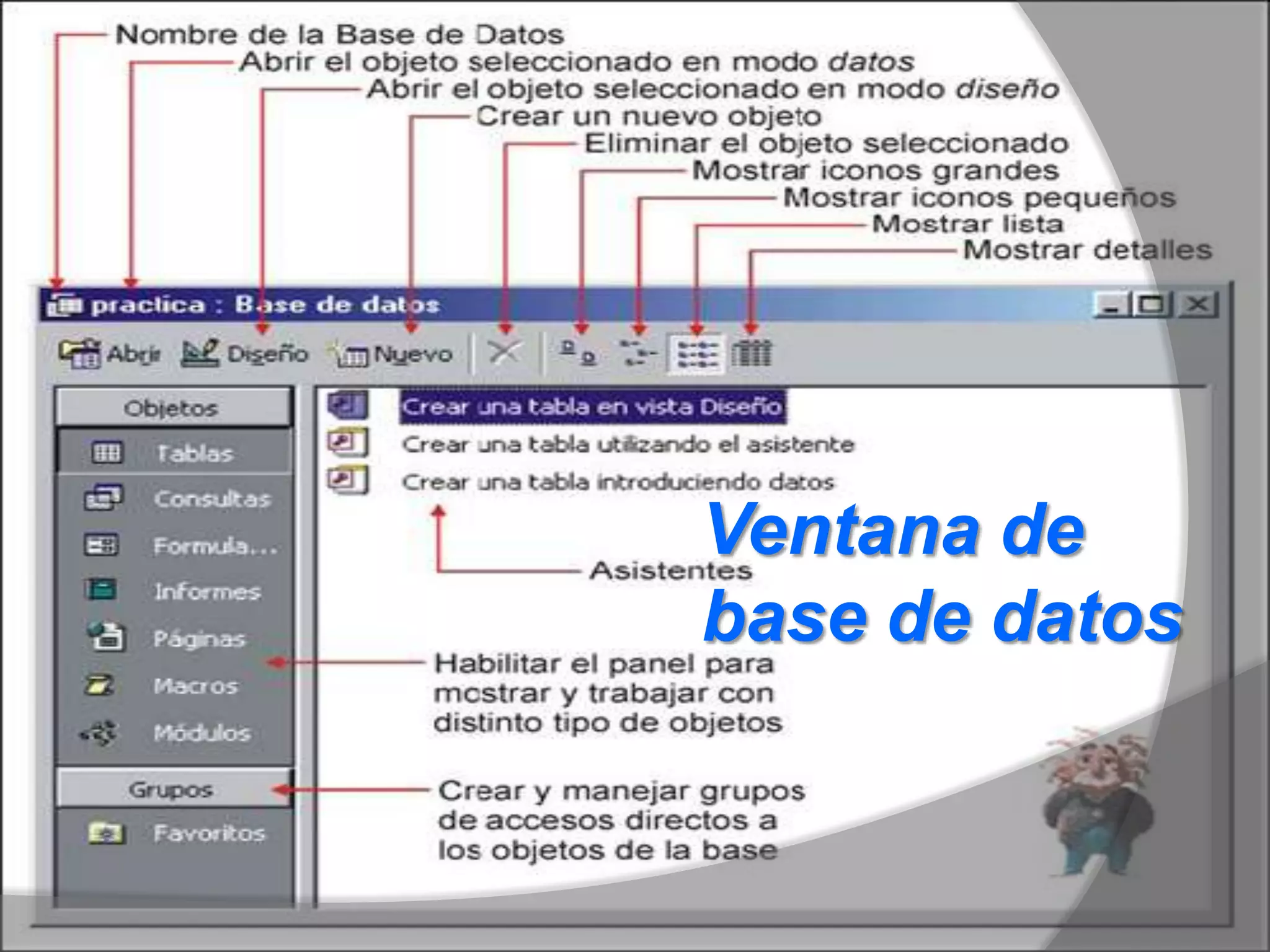 Pantalla microsoft access | PPTX | Databases | Computer Software and ...