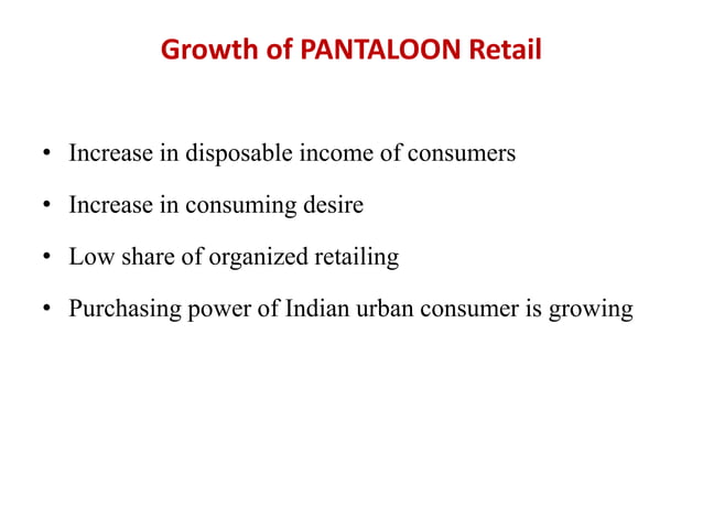 Pantaloon | PPTX