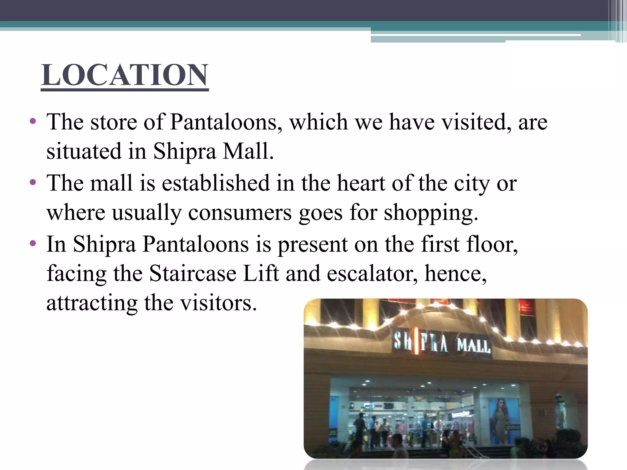 Pantaloons Shipra Mall ppt | PPTX
