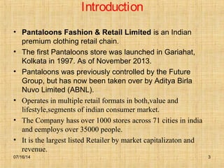 Pantaloons supply chainmanagement | PPT
